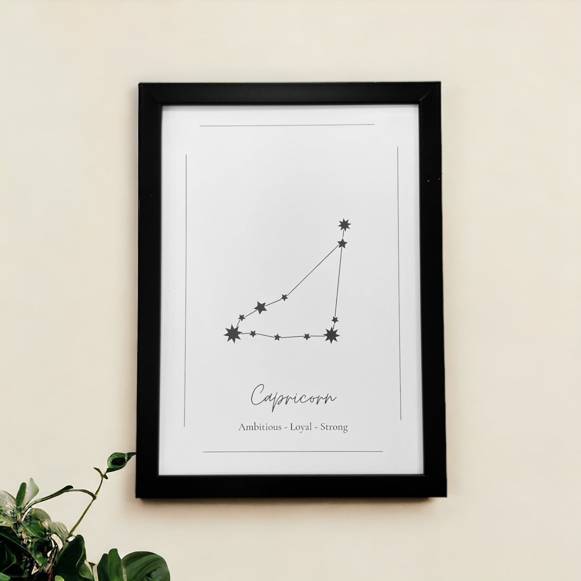 Stenbocken Stjärntecken Poster - Shine Crystals
